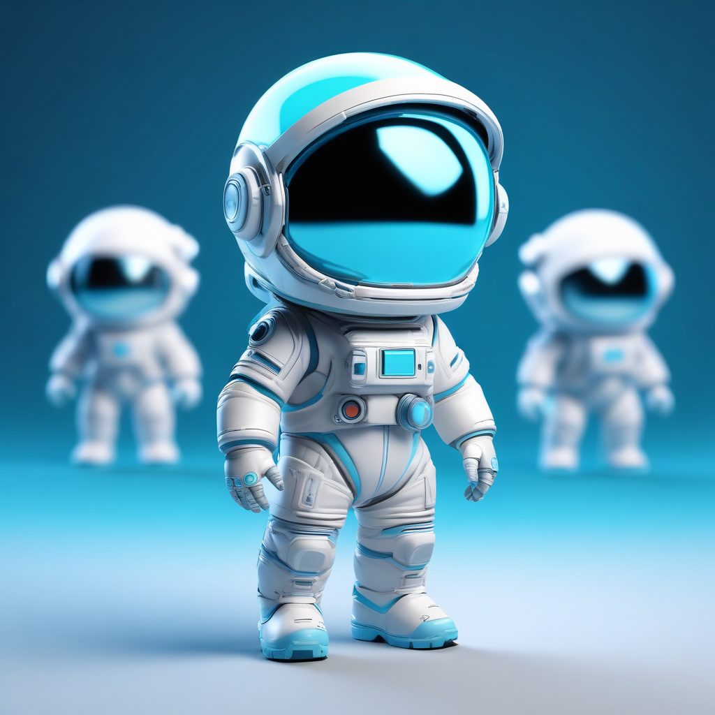 3D盲盒手办风：C4D高精度Q版宇航员AI绘画全身提示词 - AI绘画提示词 - 可我AI